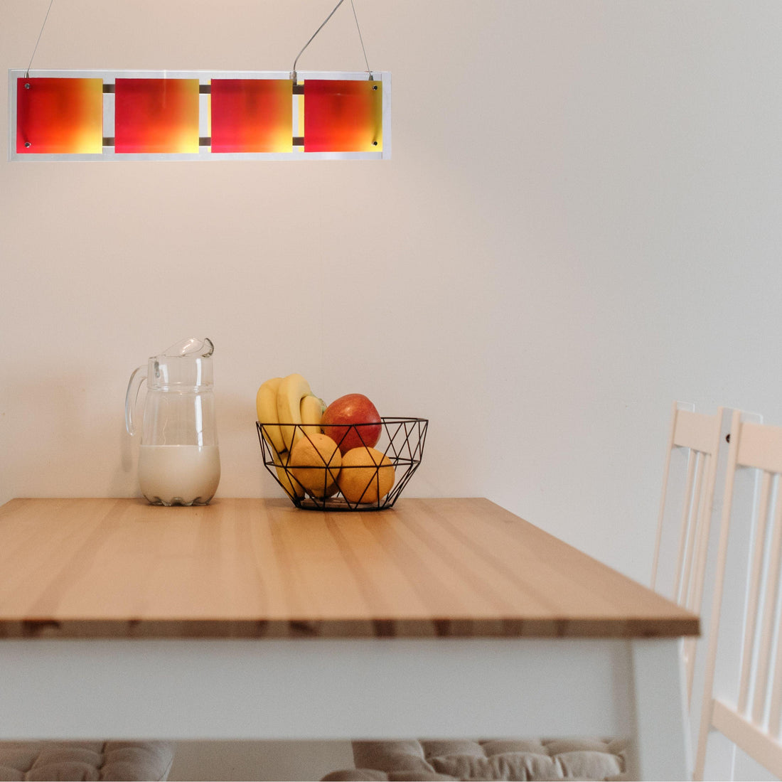 PANEL 4 Light Halogen Rectangle Coloured Glass Pendant CLEARANCE – V&M ...